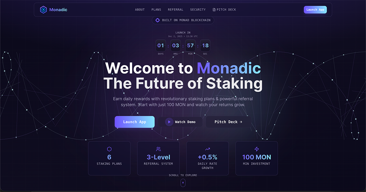 Monadic - The Future of Staking on Monad Blockchain